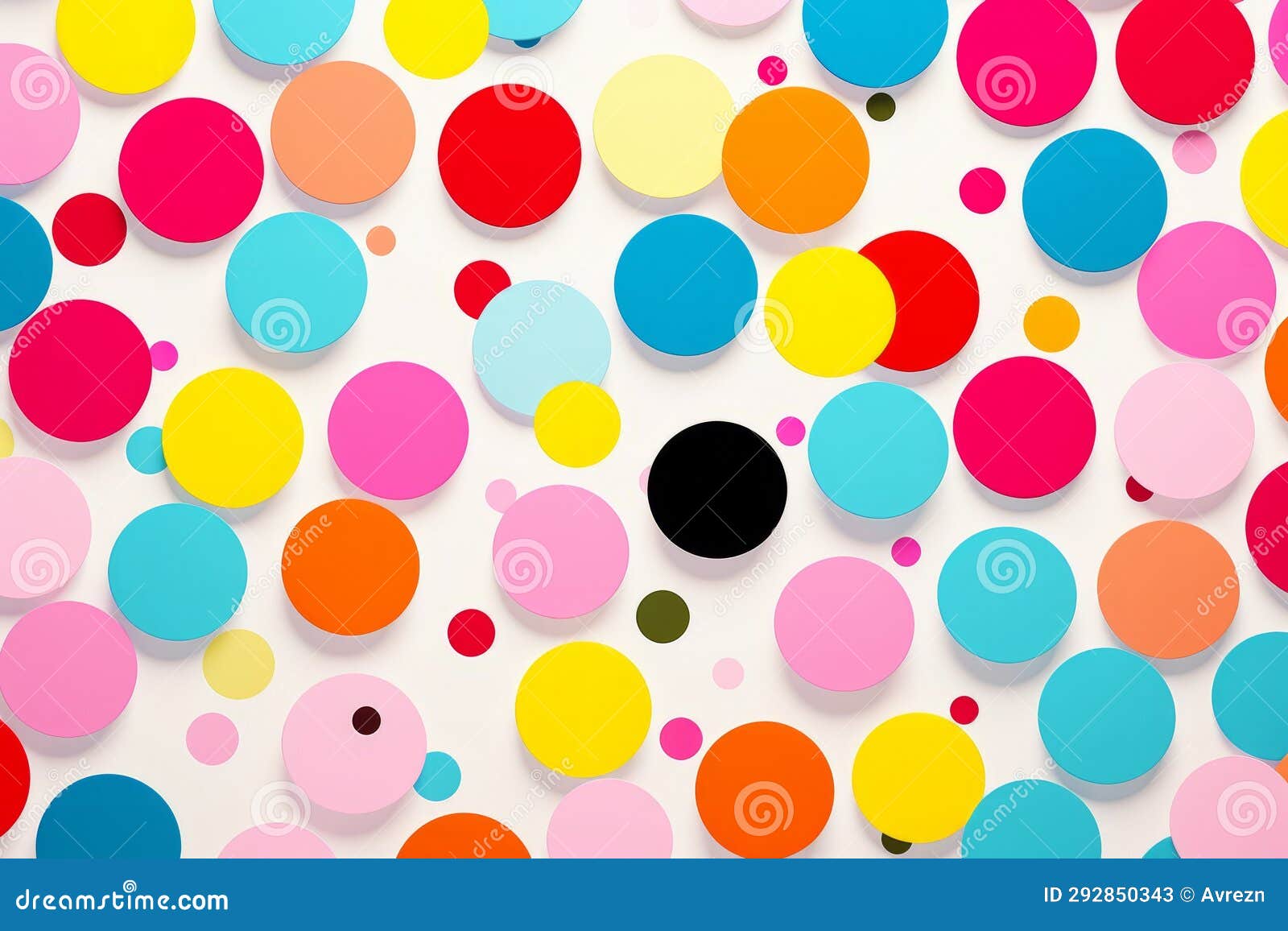 A Vibrant Explosion of Polka Dots and Creativity, Generative AI Stock ...