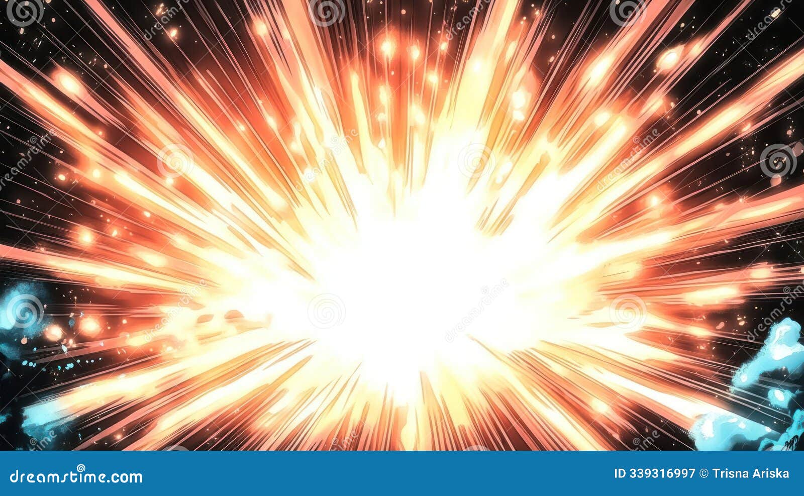 A Vibrant Explosion Radiating Light and Energy, Creating Dynamic Visual ...