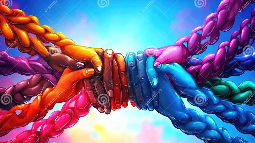 Vibrant Expression of Unity and Diversity through Colorful Interlinked ...