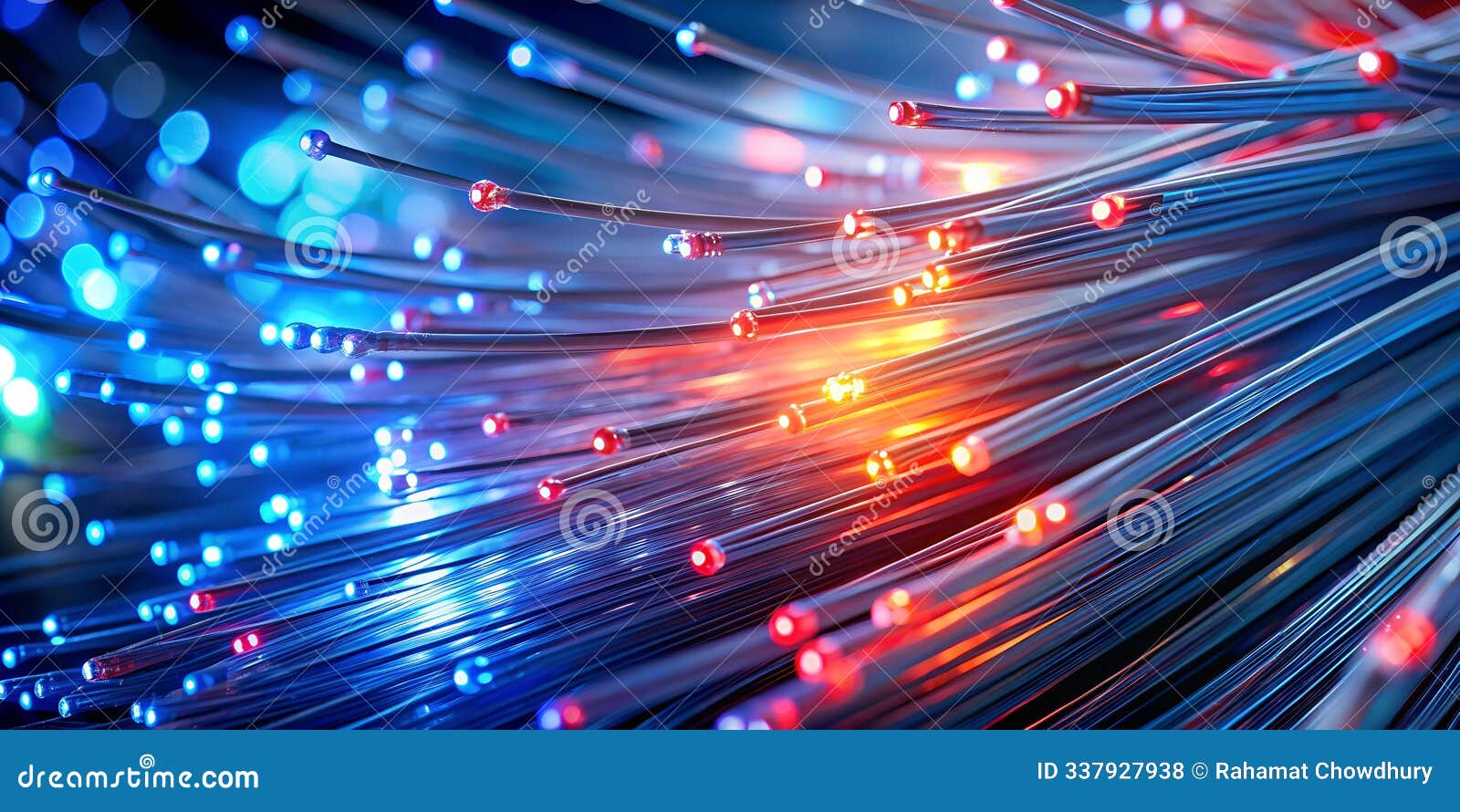 Vibrant Fiber Optic Light Trails Background Stock Photo | CartoonDealer ...