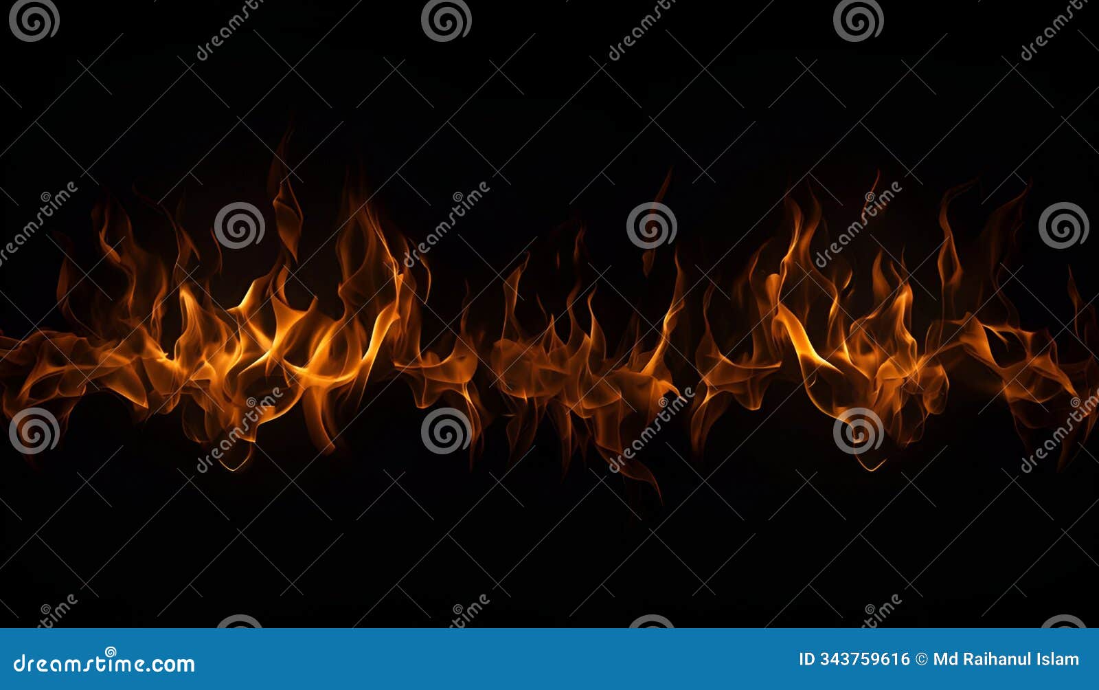 Vibrant Fire Flames Against a Black Background – Dynamic Blaze Visuals ...