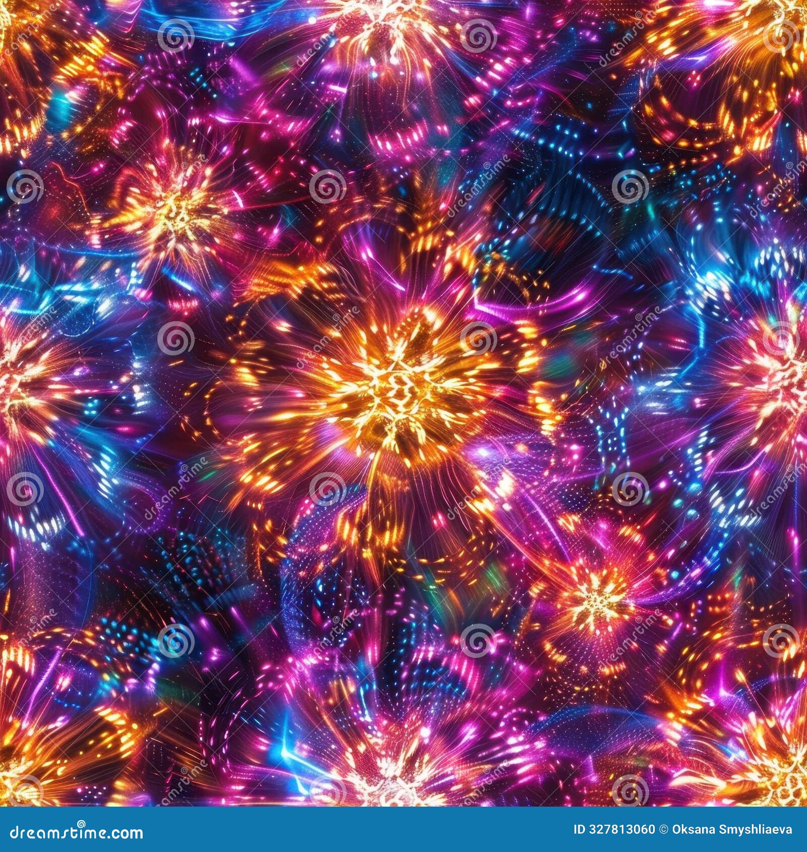 Vibrant Firework Lights Display Abstract Background Stock Photo - Image ...
