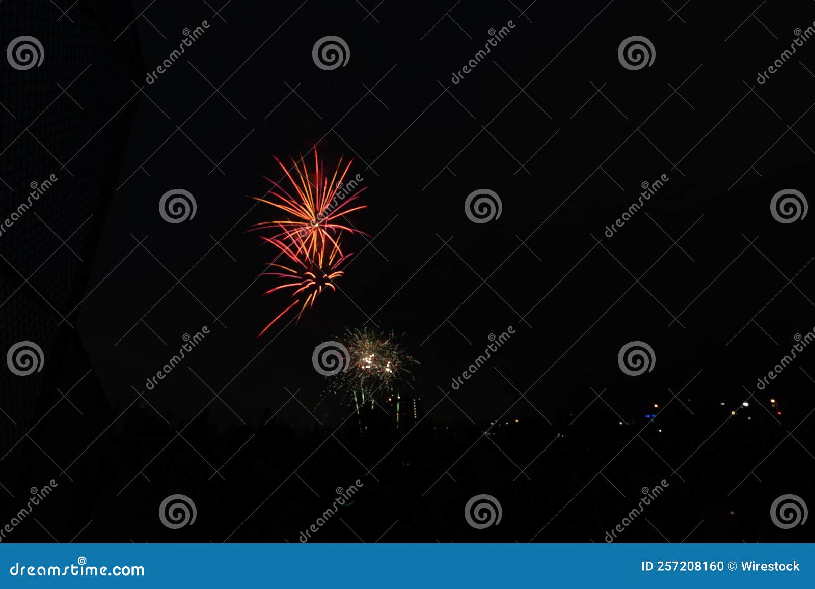 Fireworks during the Canada Day in Edmonton Stock Photo - Image of ...