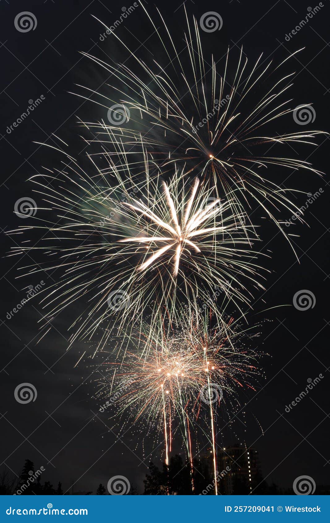 Fireworks during the Canada Day in Edmonton Stock Image - Image of ...