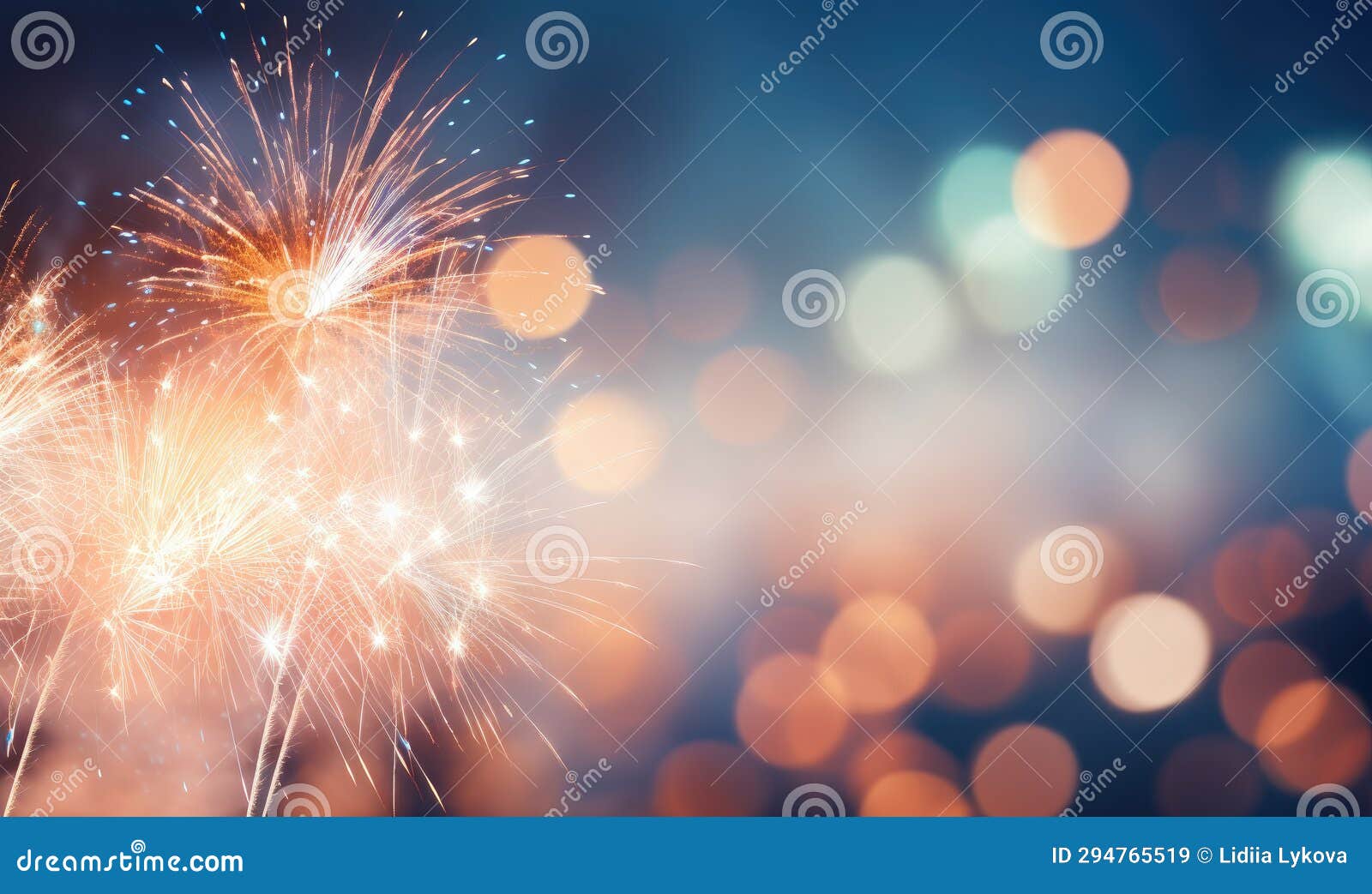 Vibrant Fireworks Explode in a Burst of Color. AI Generative Stock ...