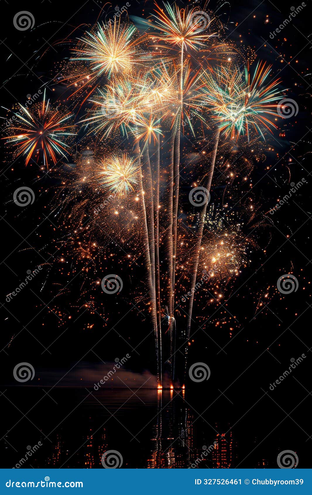 Vibrant Fireworks Lighting Up the Dark Sky with a Dazzling Array of ...