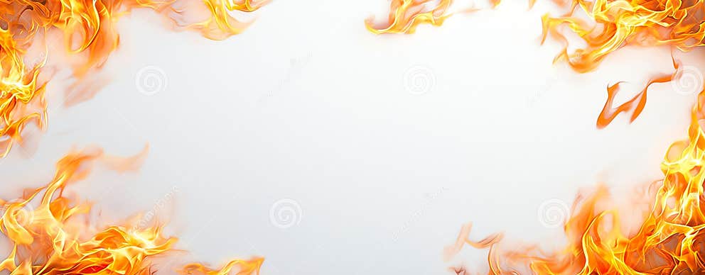 Vibrant Flames in a Dynamic Pattern, Creating an Intense Border Effect ...