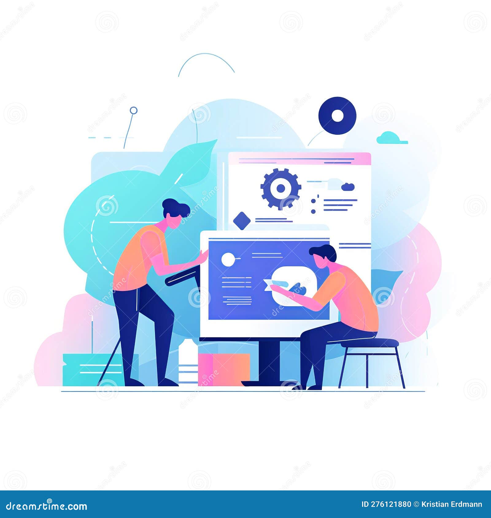 Vibrant Flat Illustration of User Testing and Iterating for Project ...