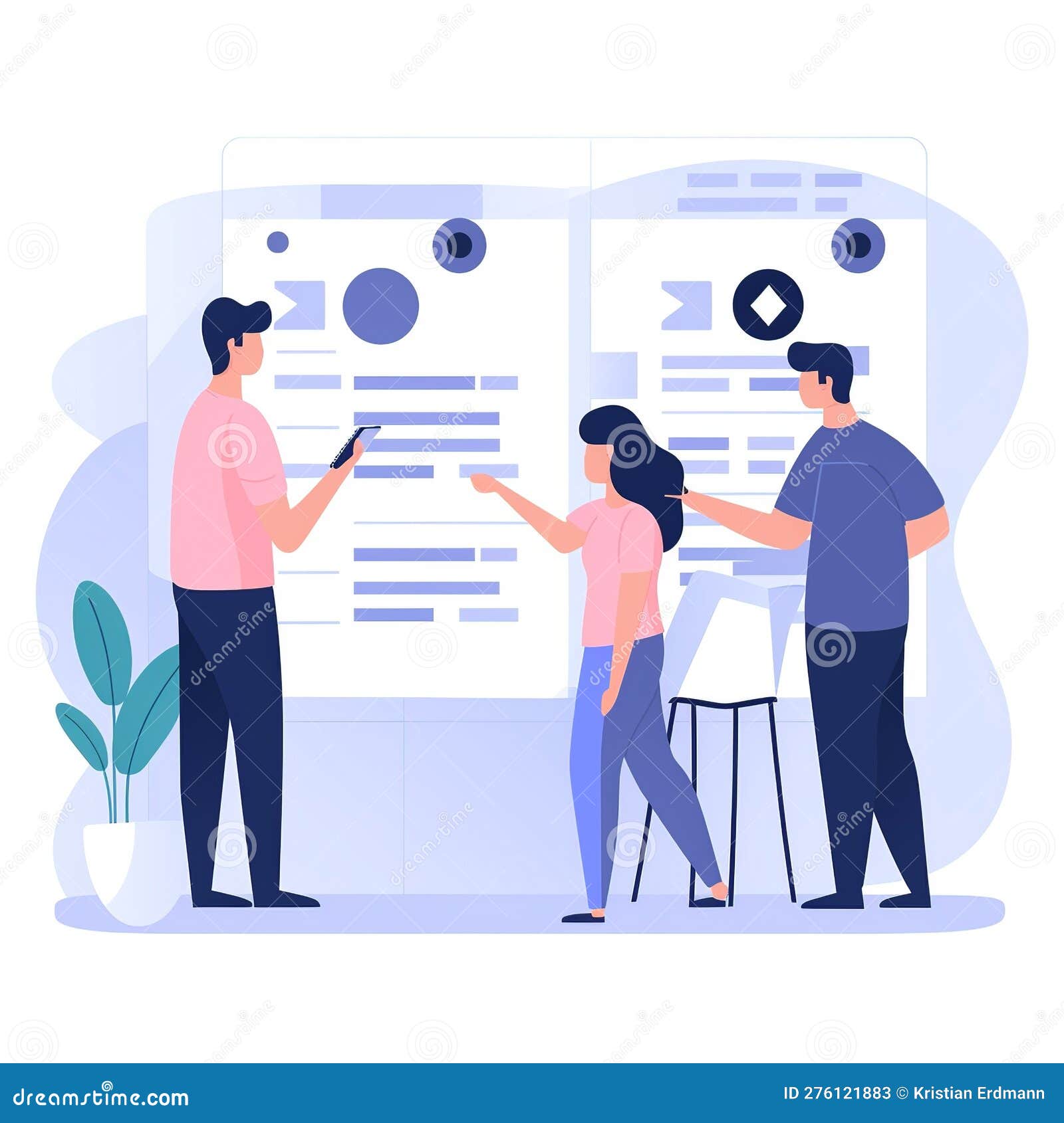 Vibrant Flat Illustration of User Testing and Iterating for Project ...