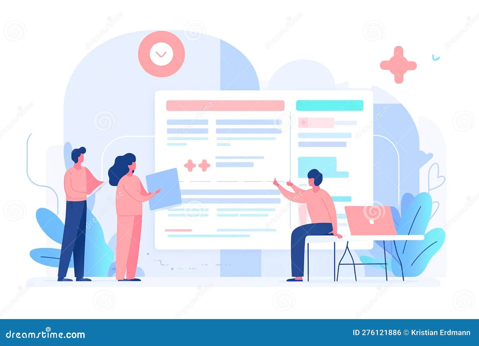 Vibrant Flat Illustration of User Testing and Iterating for Project ...