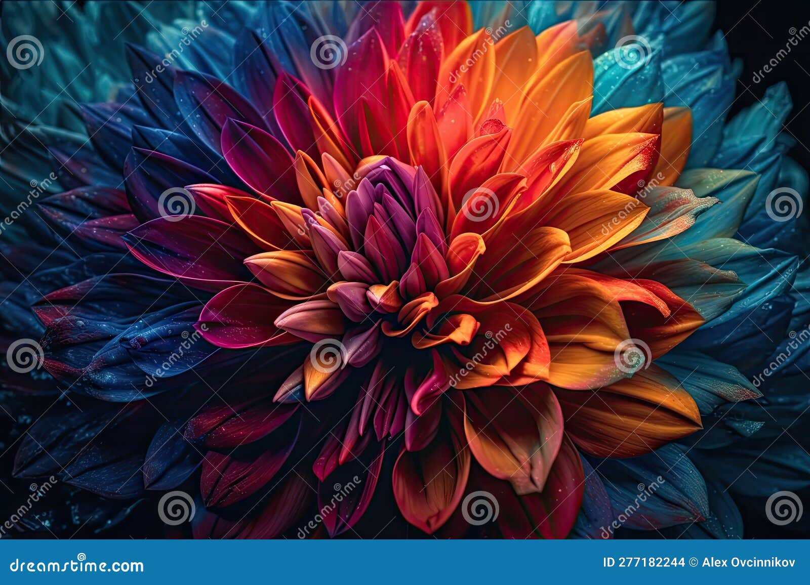 Vibrant Flower Design for Invitations and Posters. Stock Illustration ...