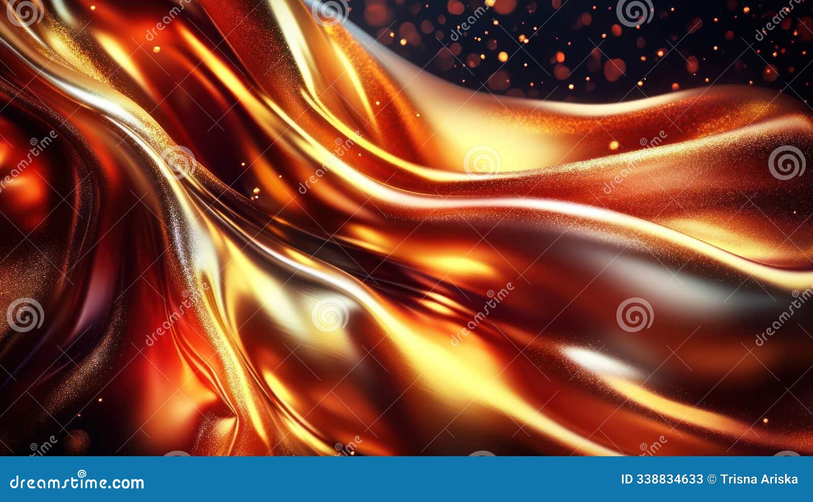 A Vibrant, Flowing Fabric Texture with Warm Colors and Shimmering ...