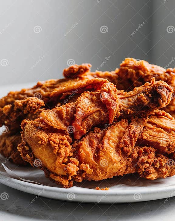 Vibrant Fried Chicken Texture Background Stock Image - Image of surface ...
