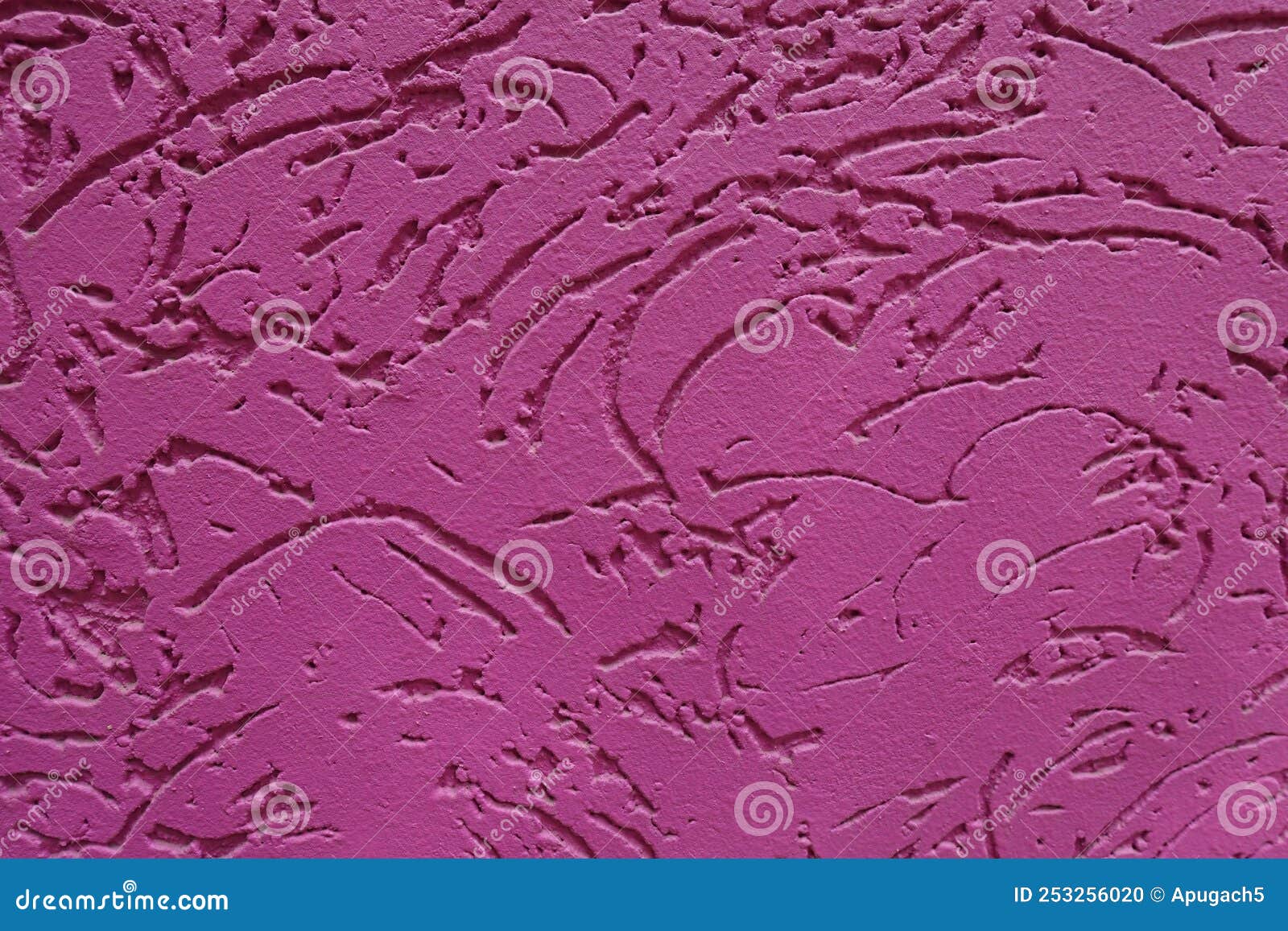 Vibrant Fuchsia-colored Worm Stucco Wall Finish Front View Stock Photo ...
