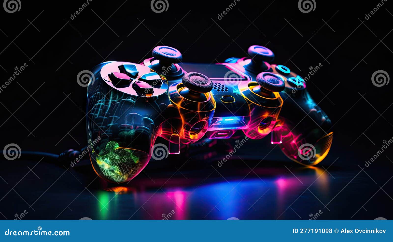 Vibrant Gaming Joystick Explodes In Colorful Photoshoot | CartoonDealer ...