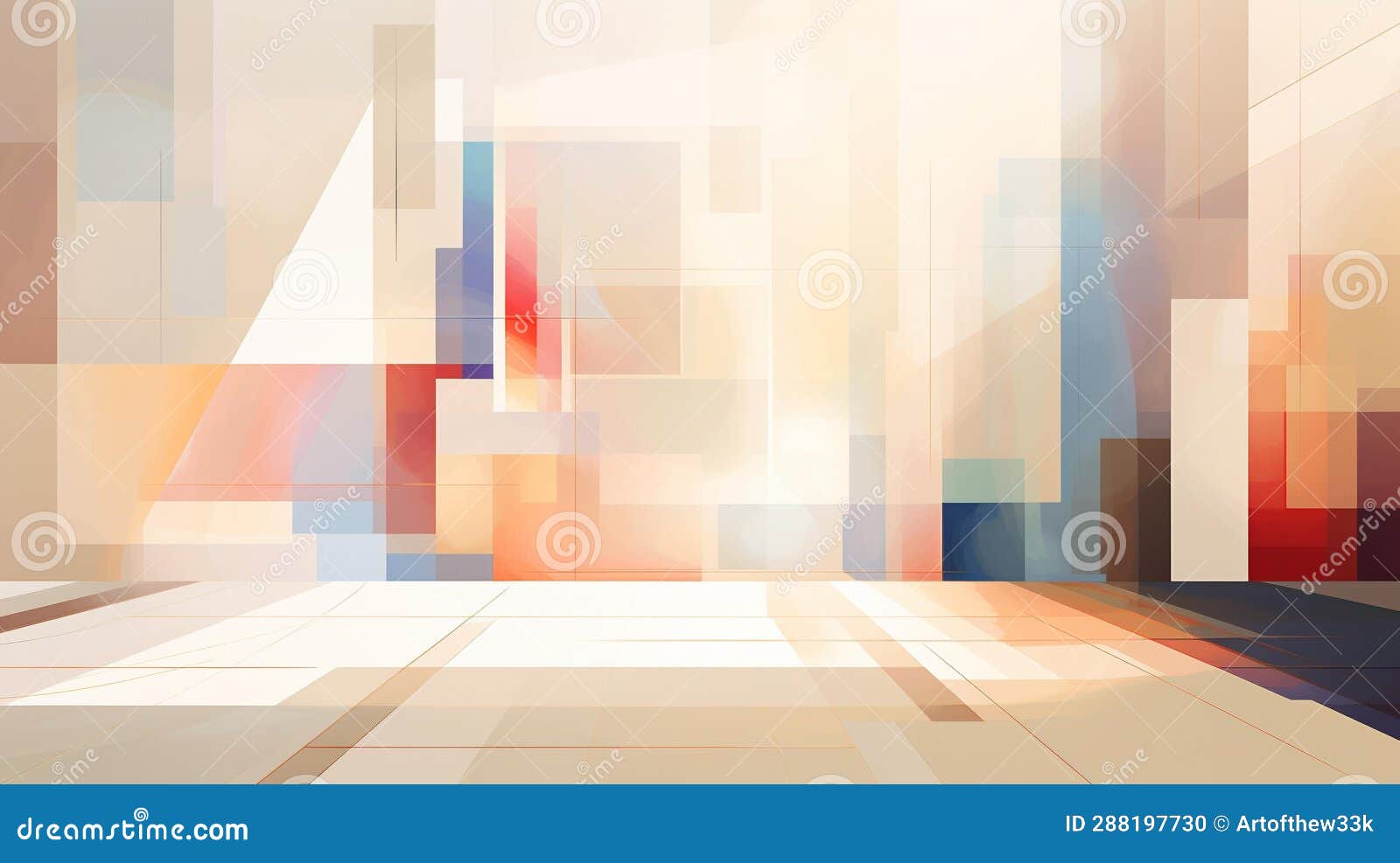 Vibrant Geometric Abstraction: Pixelated Design in Modern Setting Stock ...