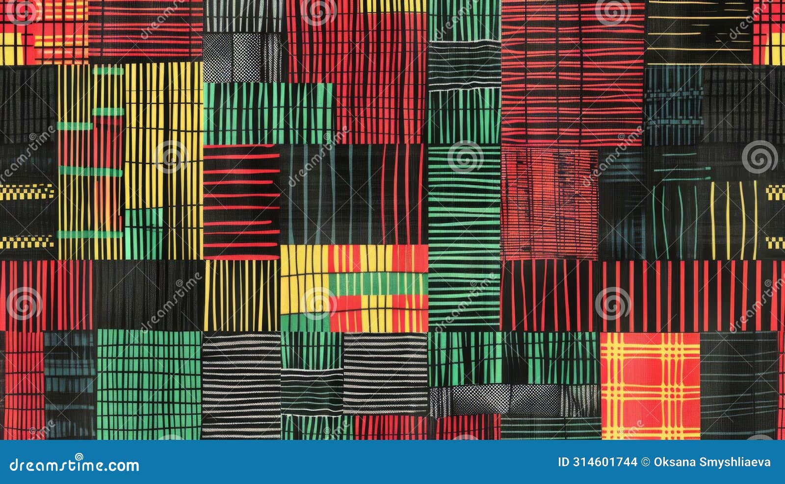 Vibrant Geometric African Kente Cloth Patterns Stock Photo - Image of ...