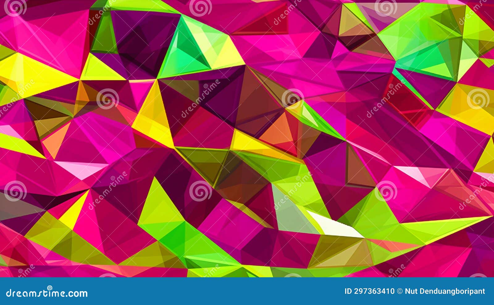 Vibrant Geometric Mosaic Magenta and Chartreuse Abstract Pattern Stock ...
