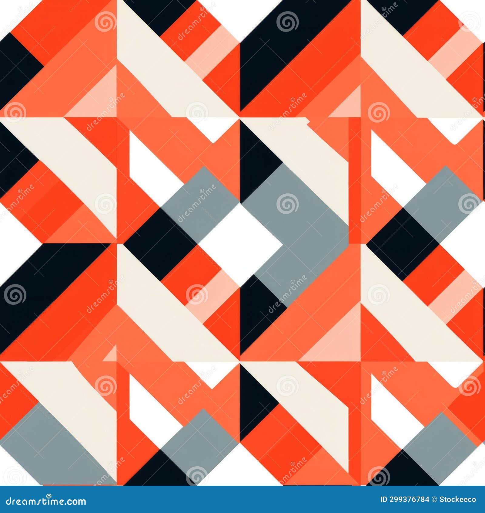 Vibrant Geometric Pattern: Bold Block Prints with Interlocking Shapes ...