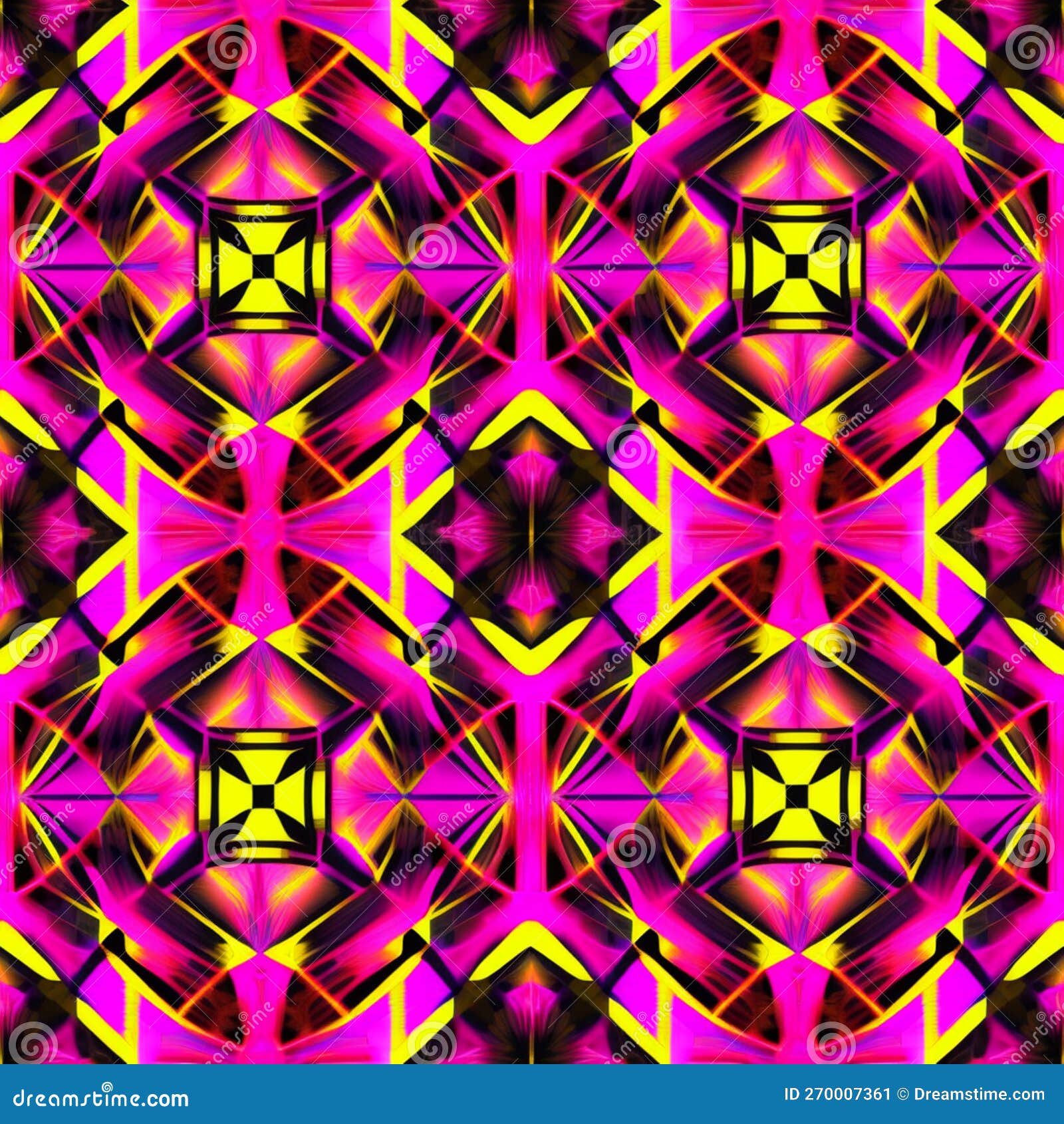 Geometric Pattern with Blacklight,pink and Yellow Colors Stock Image ...