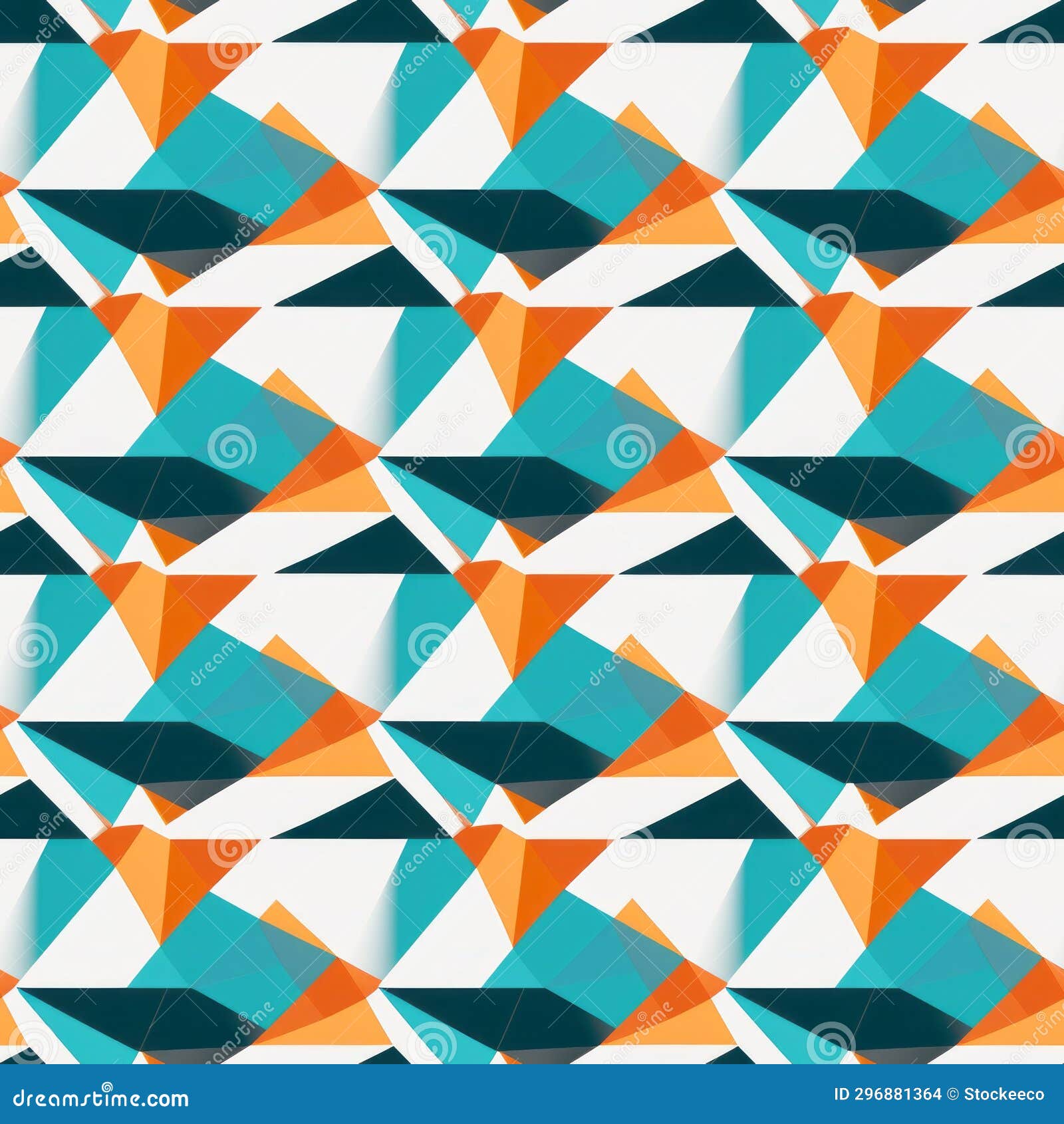 Colorful Tile Pattern with Contrasting Shadows and Mid-century ...