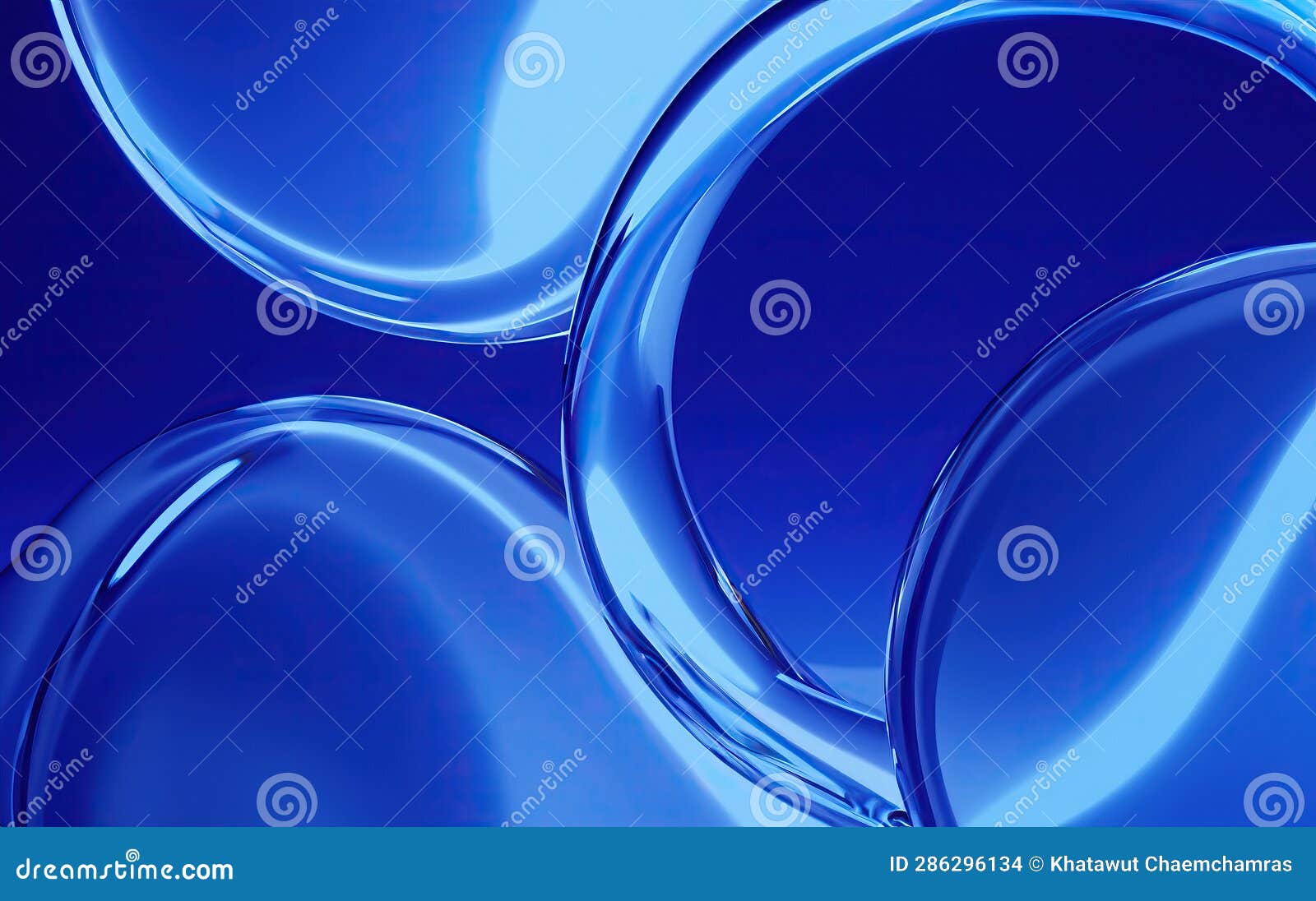 Vibrant Geometric Patterns: Abstract Blue Glass with Smooth Flow in 3D ...