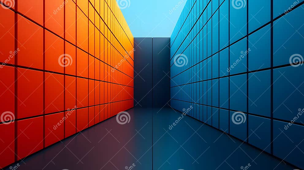 Vibrant Geometric Patterns Create a Stunning Visual Pathway in a ...