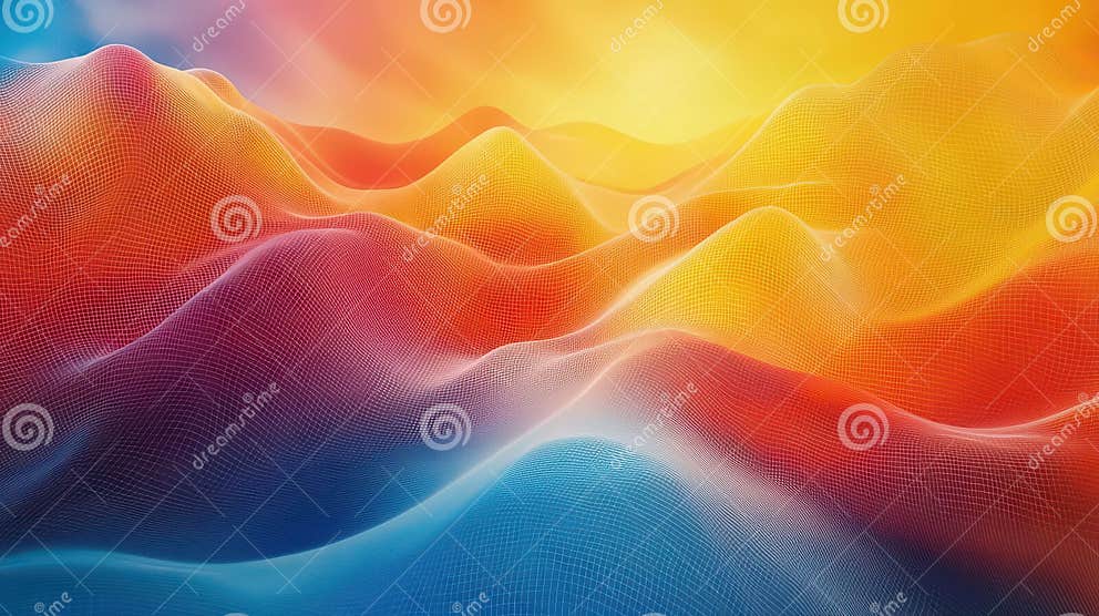 Vibrant Geometric Patterns on Optical Grid Stock Image - Image of light ...