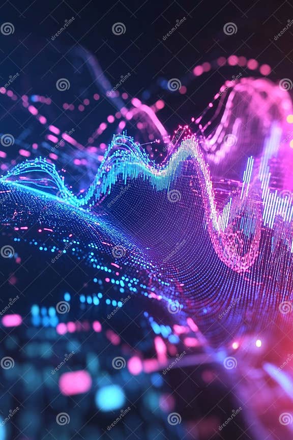 A Vibrant GIS Visualization on a 3D Globe with Pulsating Data Lines ...