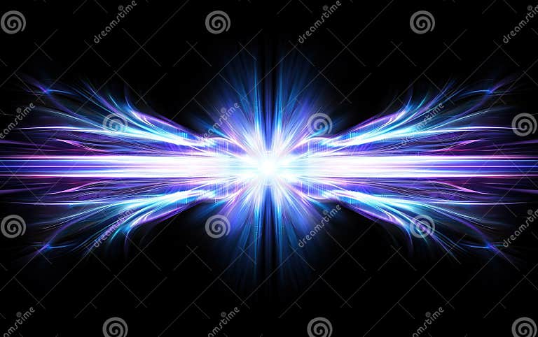 Vibrant Glowing Abstract Light Rays Emanate from a Central Point in a ...