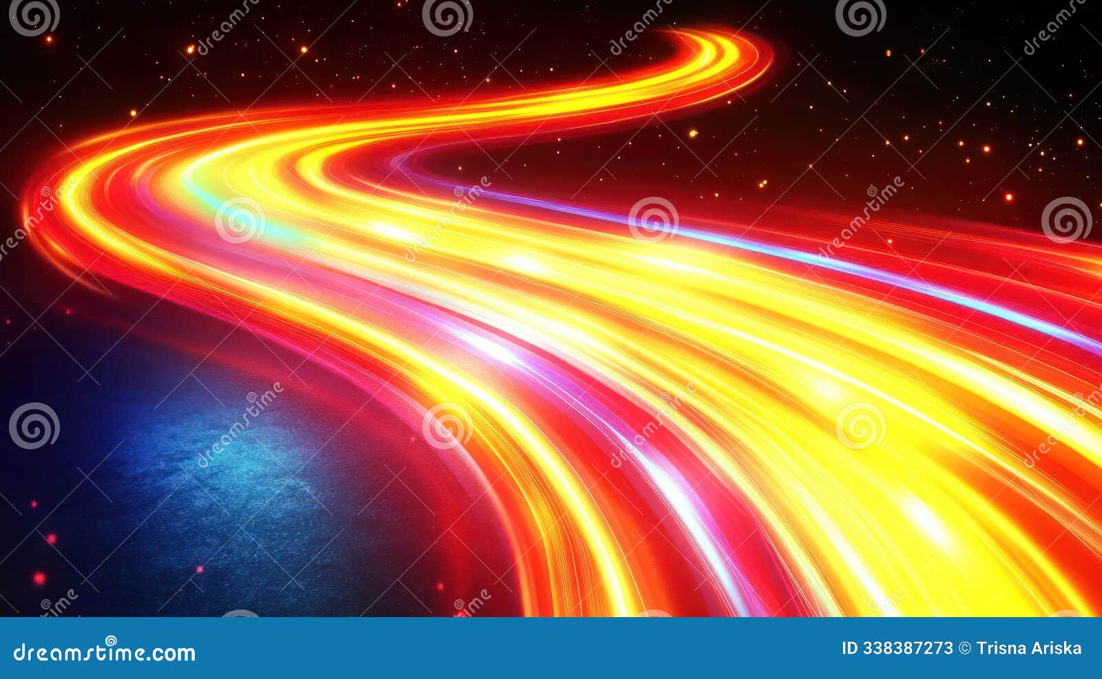 A Vibrant, Glowing Pathway of Light Against a Dark Cosmic Background ...