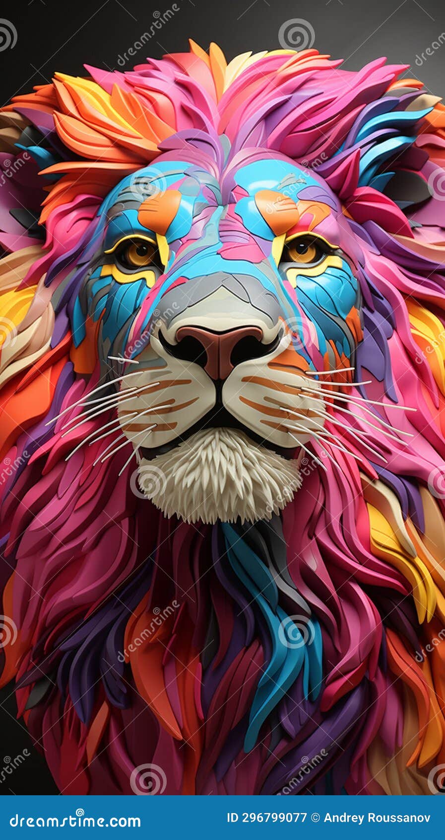 Vibrant Glowing Plastic Lion Logo Stock Illustration - Illustration of ...