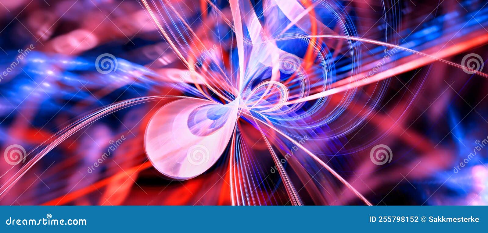 Vibrant Glowing Quantum Mechanics Widescreen Background Stock ...