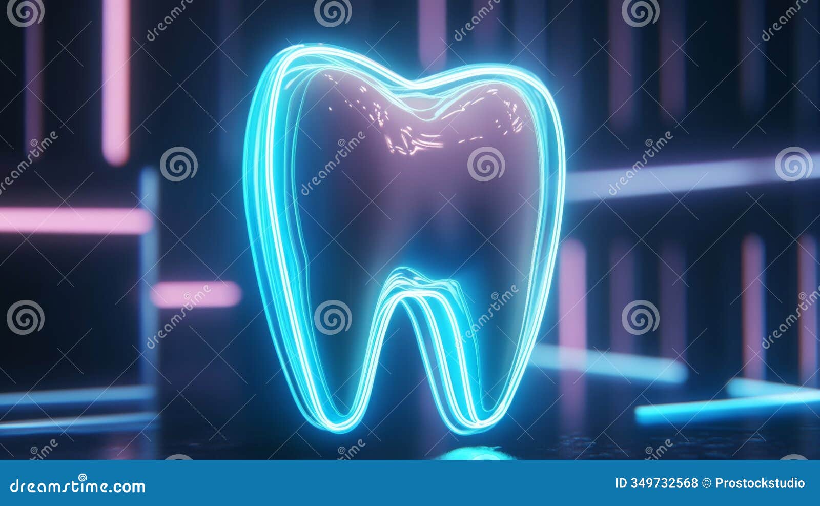A Vibrant, Glowing Tooth is Depicted, Showcasing Advanced Dental ...