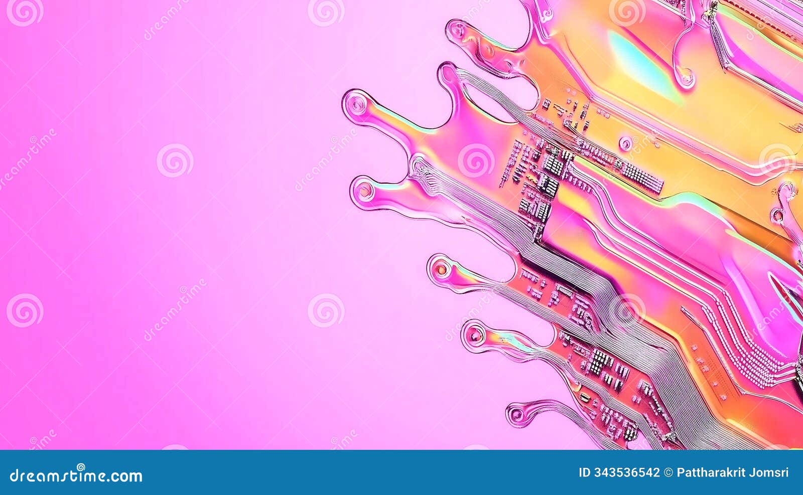 Vibrant Gradient Background with Faint Circuit Board Pattern Creates ...