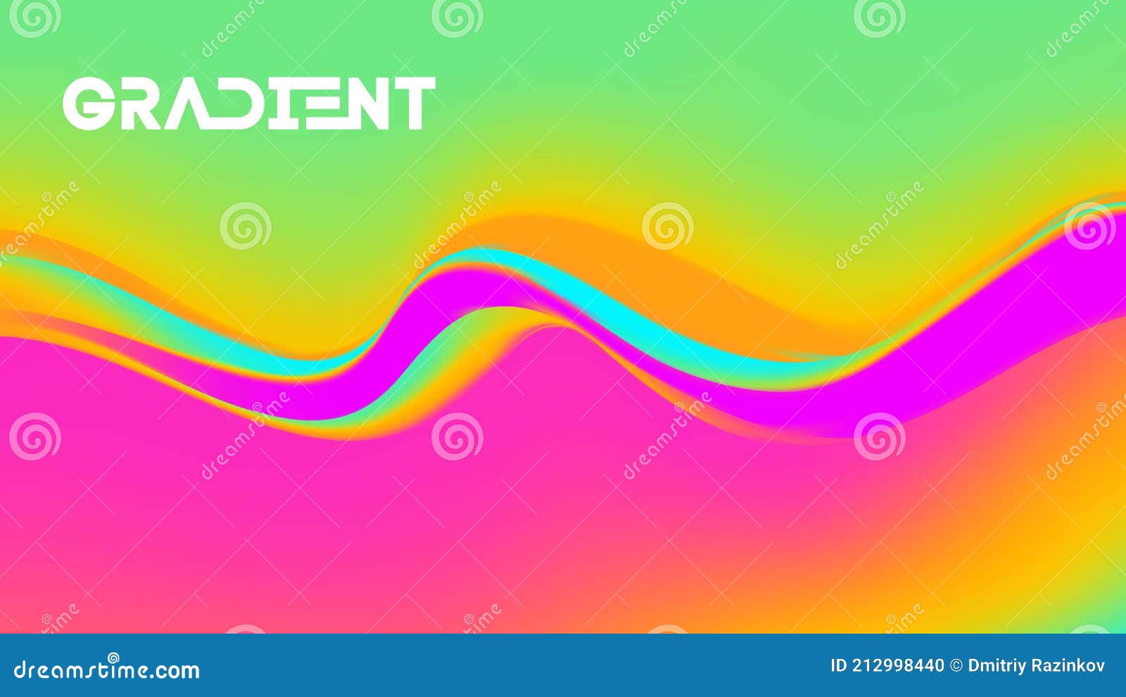 Vibrant Gradient Background. Vector Rainbow Pattern 3d Fluid Creative ...