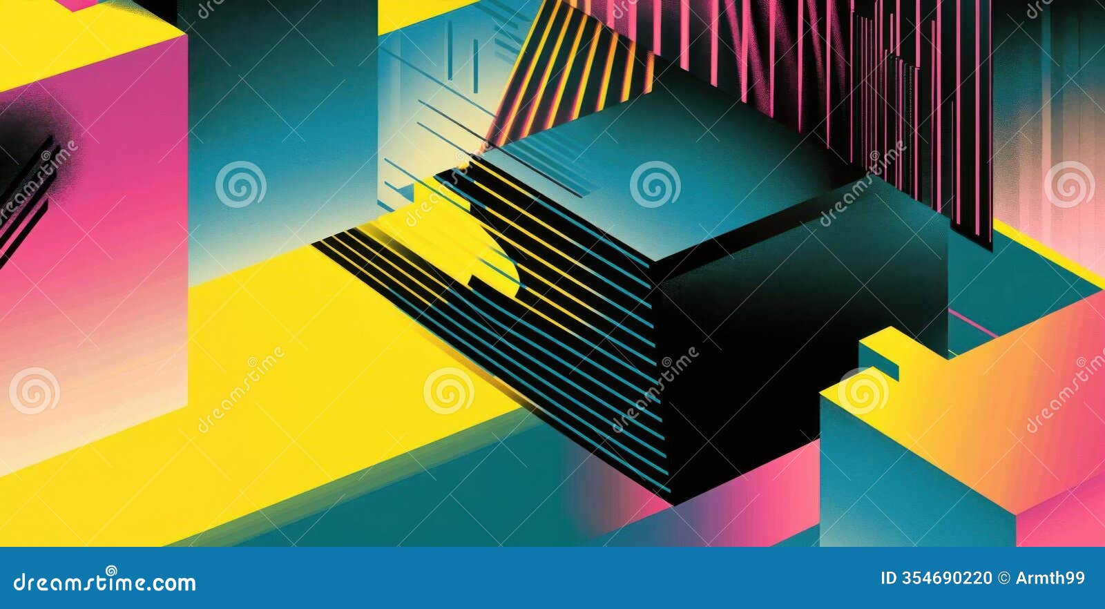 Vibrant Gradient Color Palette In Adobe InDesign Royalty-Free Stock ...