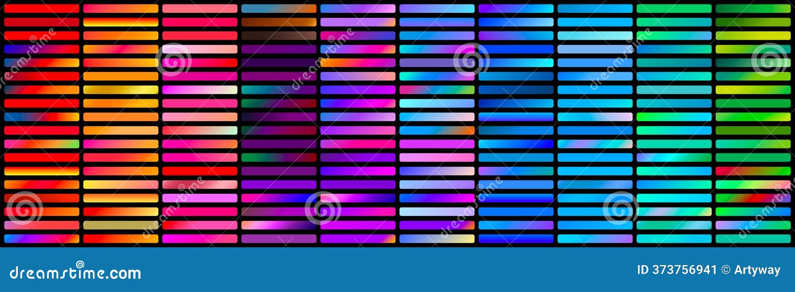 Vibrant Gradient Color Palette In Adobe InDesign Royalty-Free Stock ...