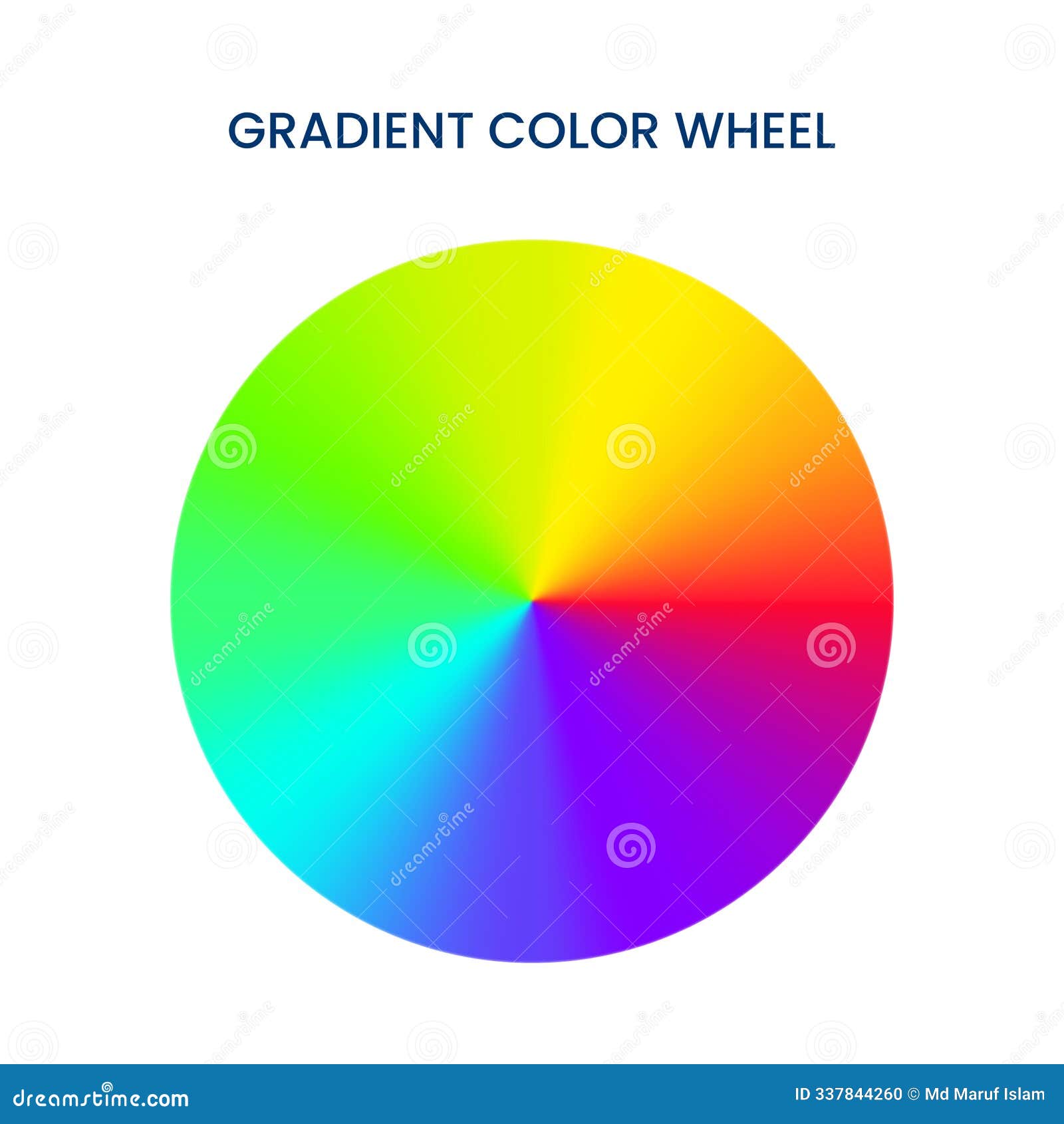 Vibrant Gradient Color Wheel Vector Design for Creative and Artistic ...