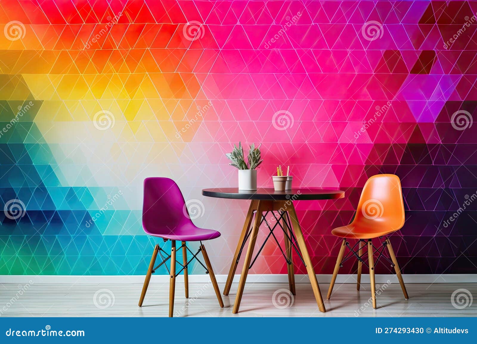 Vibrant Gradient Wallpaper with Pops of Color and Patterns Stock ...