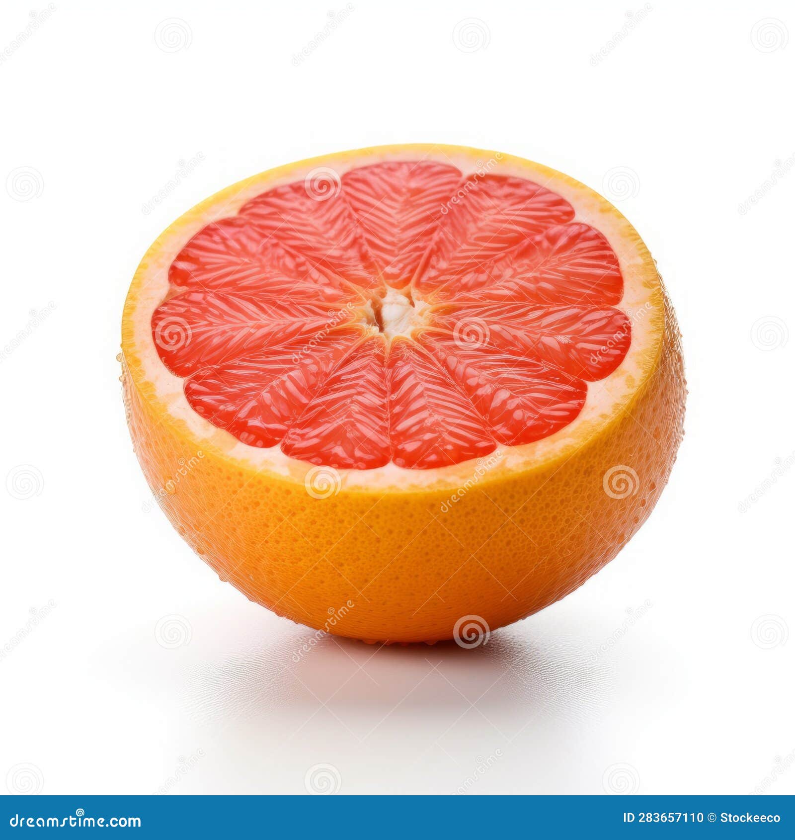 Vibrant Grapefruit Image on White Background Stock Illustration ...
