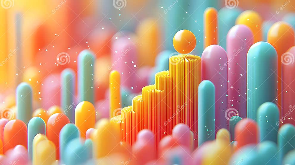 Vibrant Graphical Representation Showcasing Colorful Data Trends in an ...