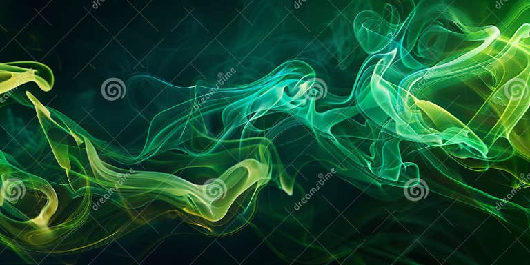 This is a Vibrant Green Abstract Smoke Background Suitable for Artistic ...