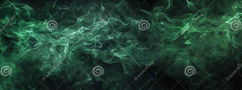 This is a Vibrant Green Abstract Smoke Background Suitable for Artistic ...