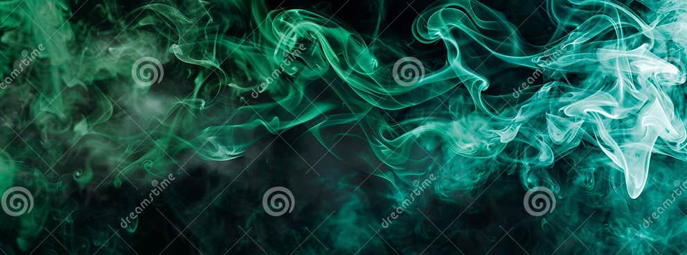 This is a Vibrant Green Abstract Smoke Background Suitable for Artistic ...