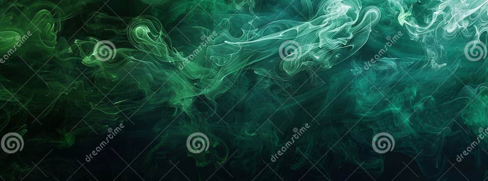 This is a Vibrant Green Abstract Smoke Background Suitable for Artistic ...