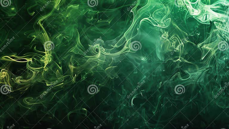 This is a Vibrant Green Abstract Smoke Background Suitable for Artistic ...