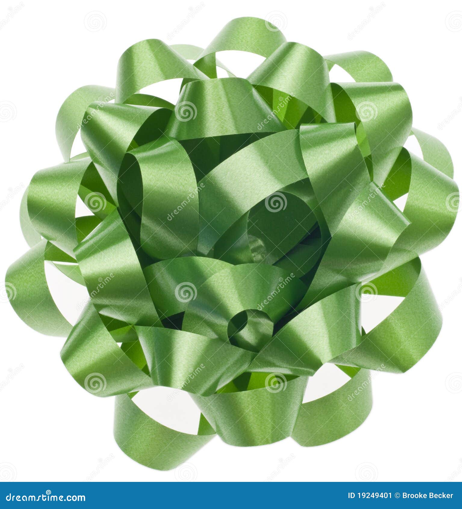 Vibrant Green Gift Bow stock image. Image of ribbon, border - 19249401