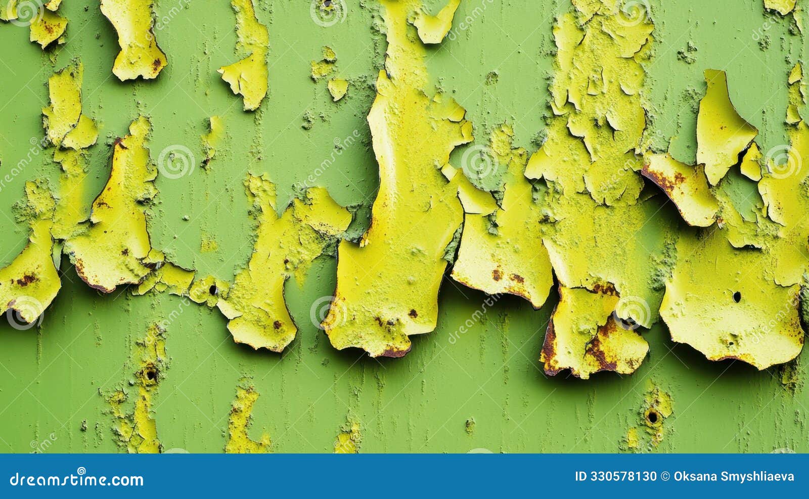 Green Peeling Paint On The Wooden Wall. Weathered Rough Painted Surface ...