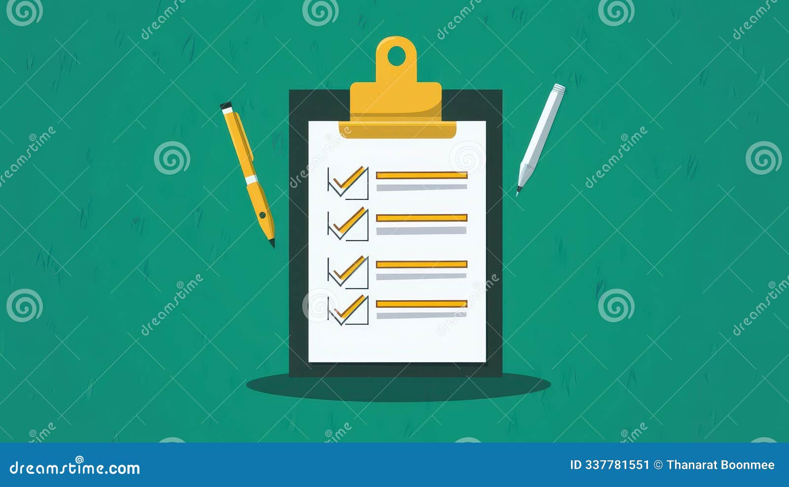 Vibrant Green Screen Background with a Dynamic 2D Animated Checklist ...